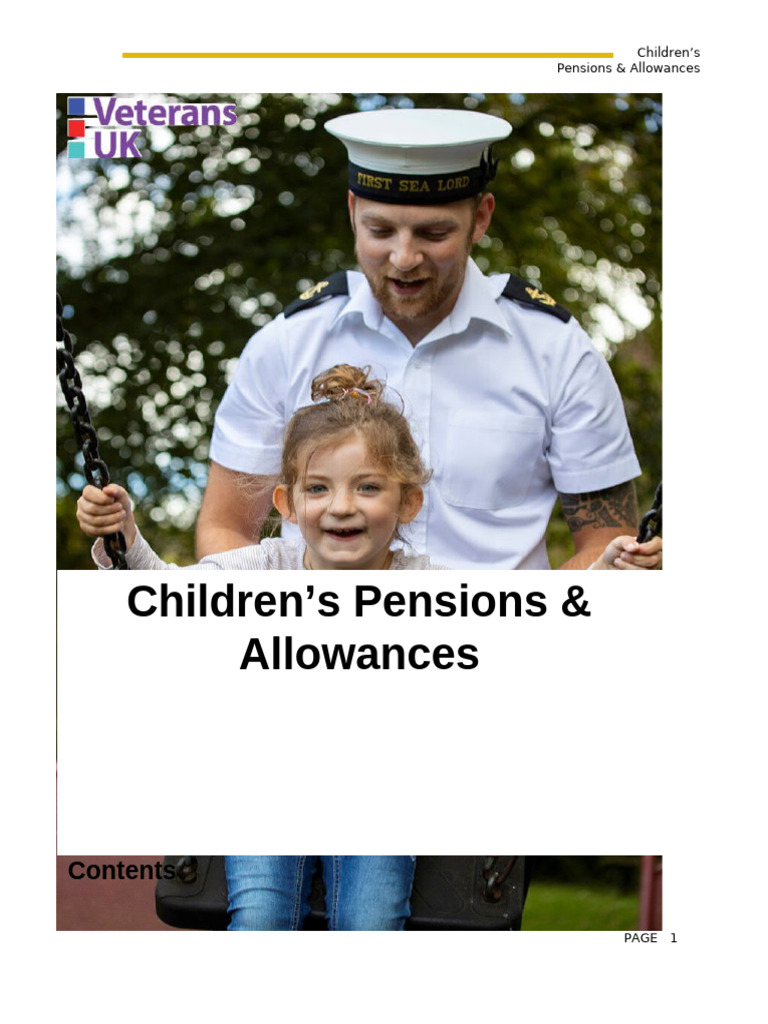 Children S Pensions Allowances - Accessible Version | PDF