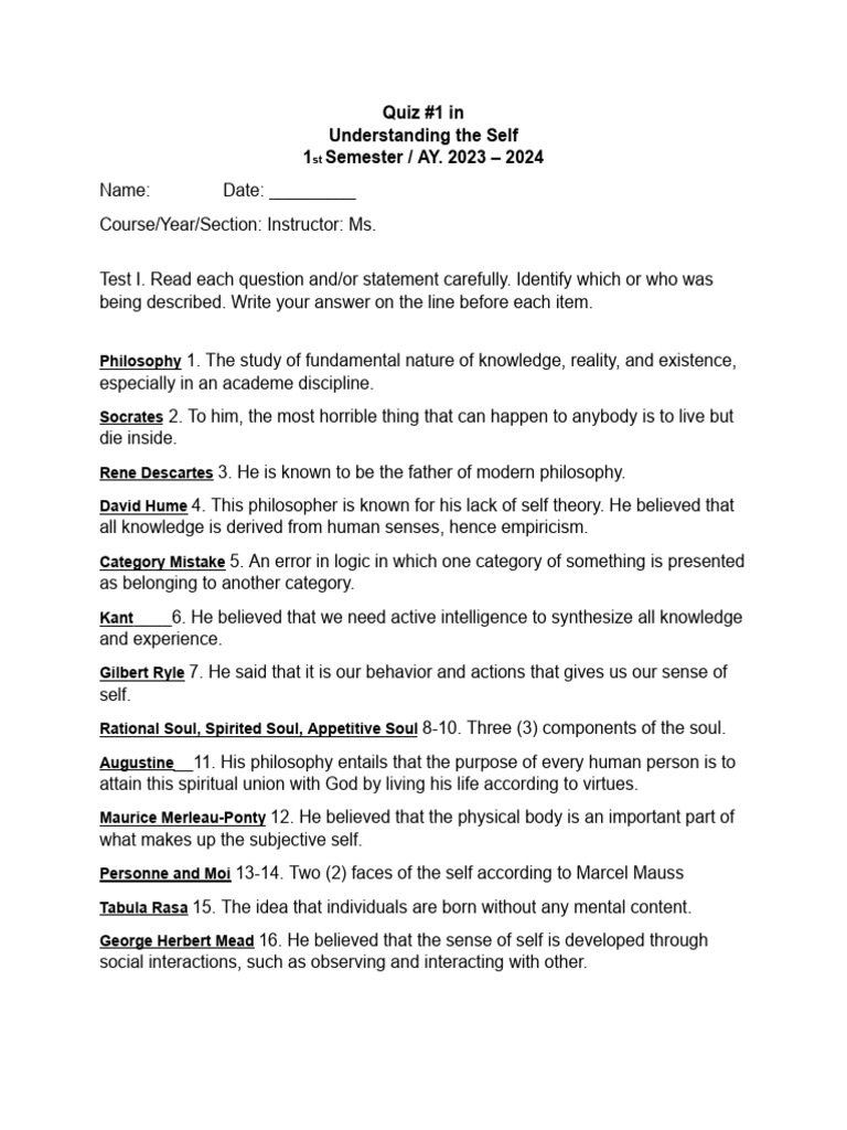 Uts - QUIZ#1 (Lesson 1-3) | PDF