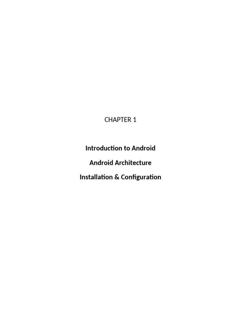 Introduction to Android Architecture | PDF | Android (Operating System ...