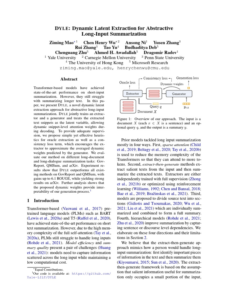 DYLE Dynamic Latent Extraction For Abstractive | PDF