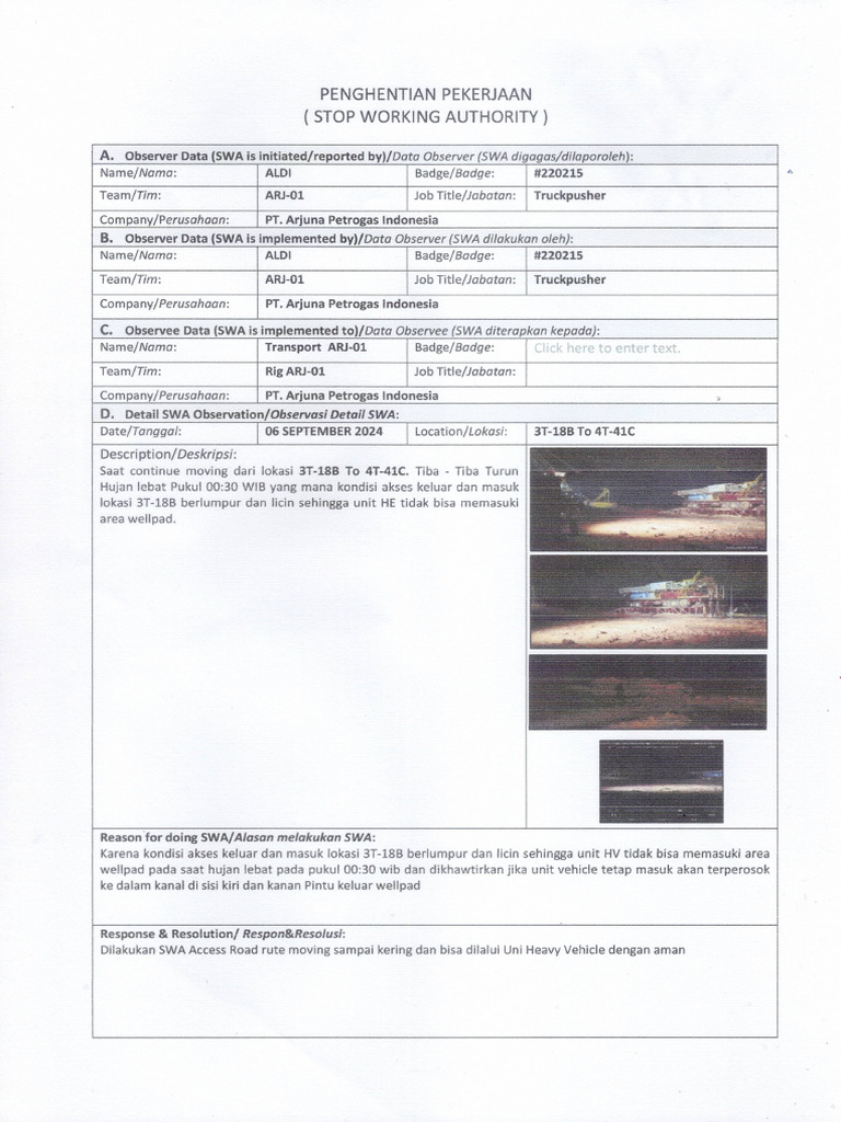 Form Swa Arj-01 06 September 2024 | PDF