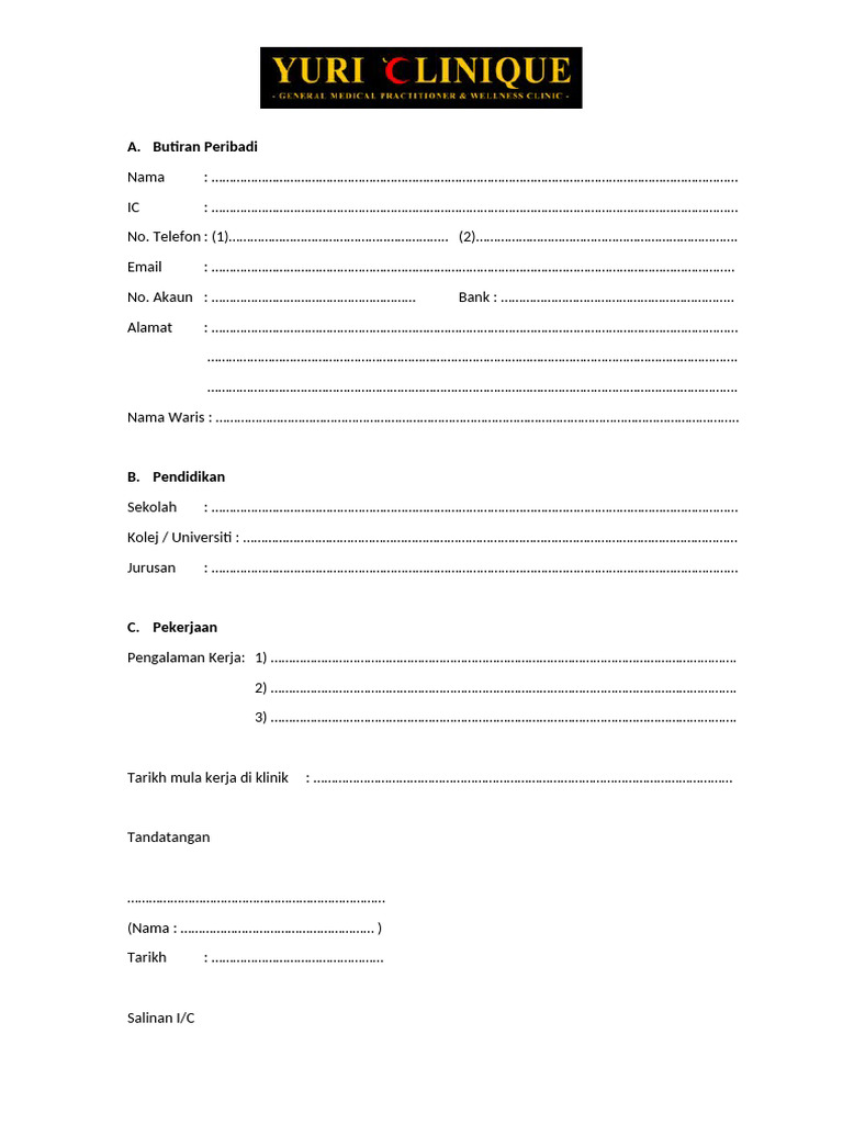 Butiran Peribadi | PDF