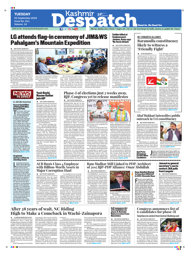 Kashmir Despatch 03 September 2024 | PDF