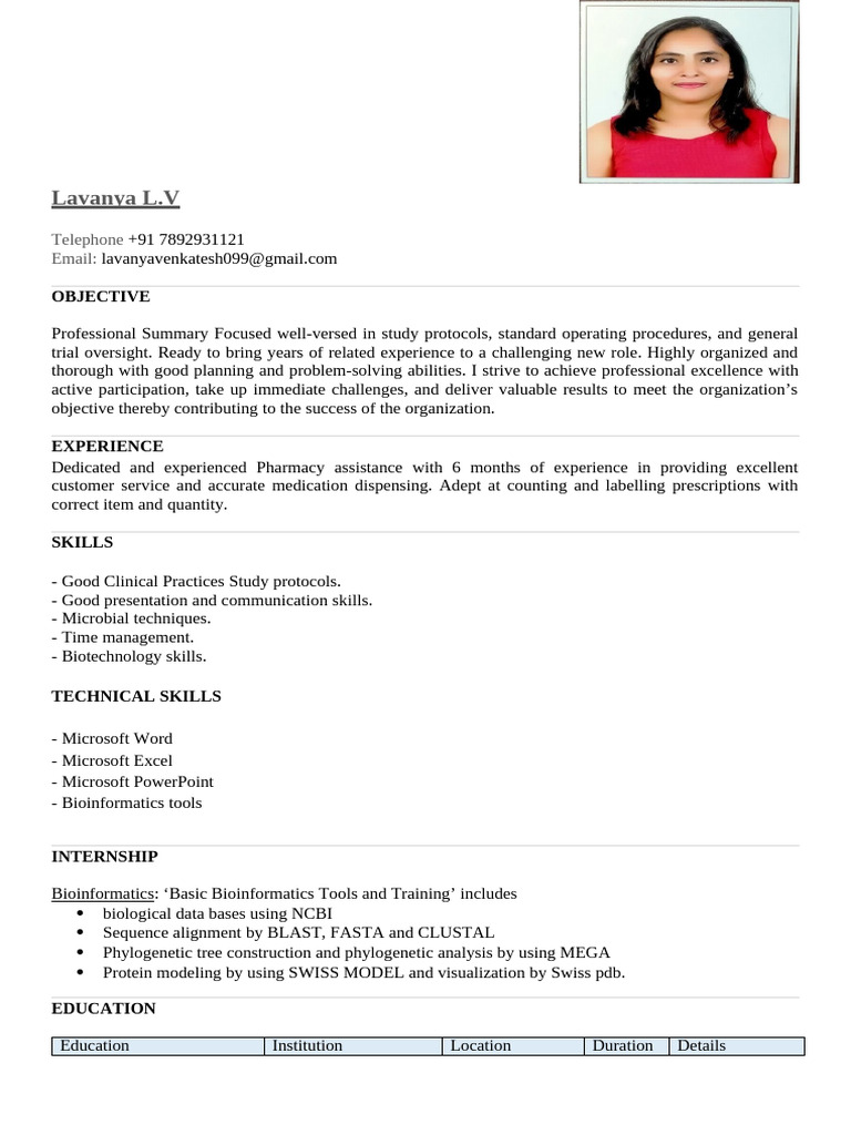 My Resume August Word | PDF