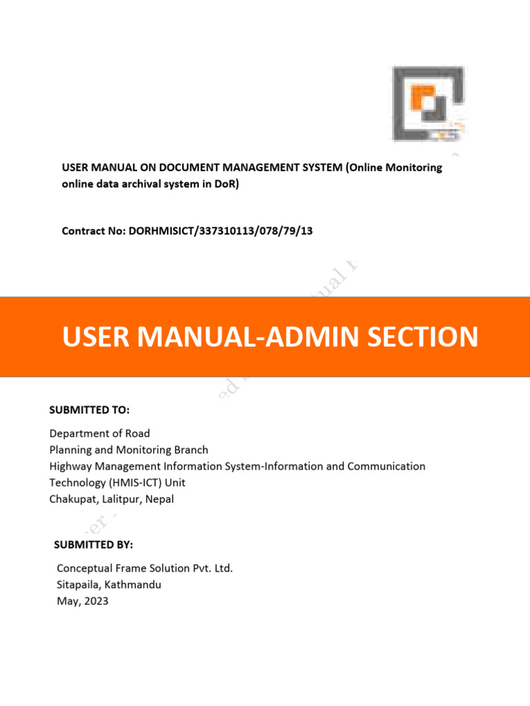 DMS Admin User Manual | PDF