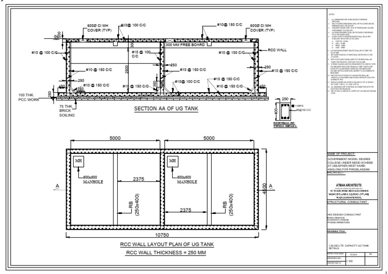 Revised Ug Tank Details On 24.04.2024 | PDF
