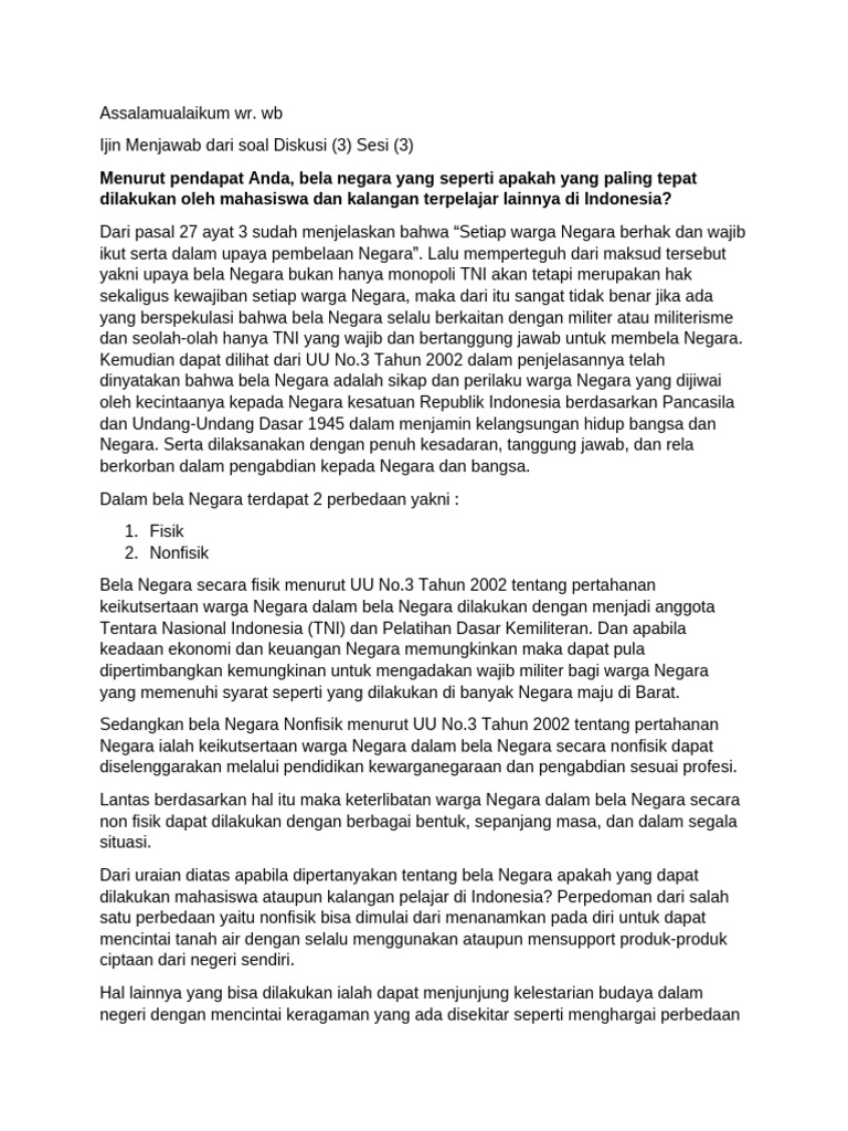 Jawaban Diskusi Sesi 3 | PDF