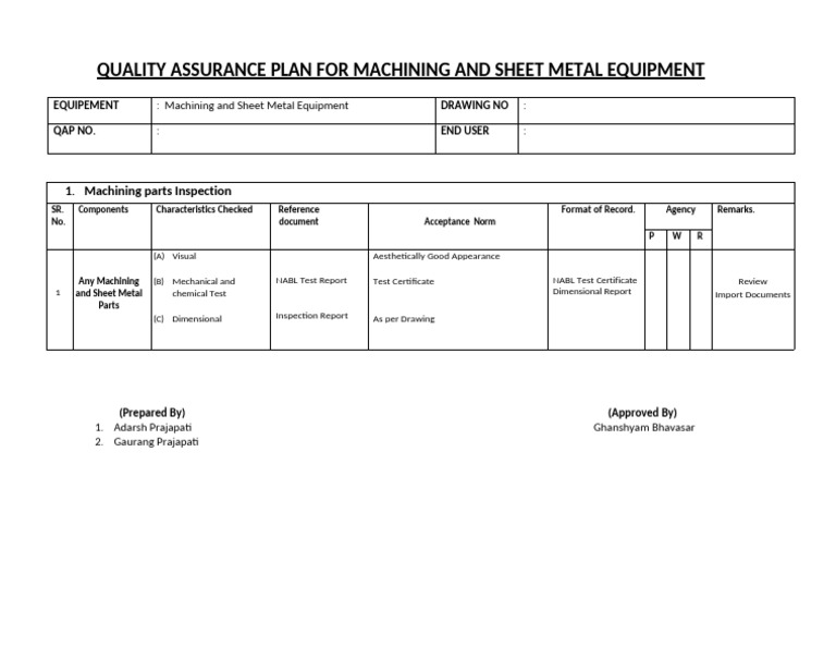 Qap Machining Equipment | PDF