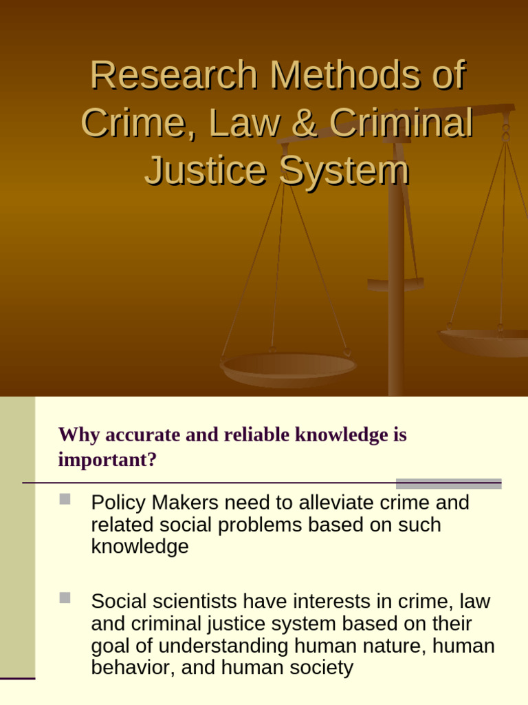 1.2research Methods of Crime, Law & Criminal | PDF