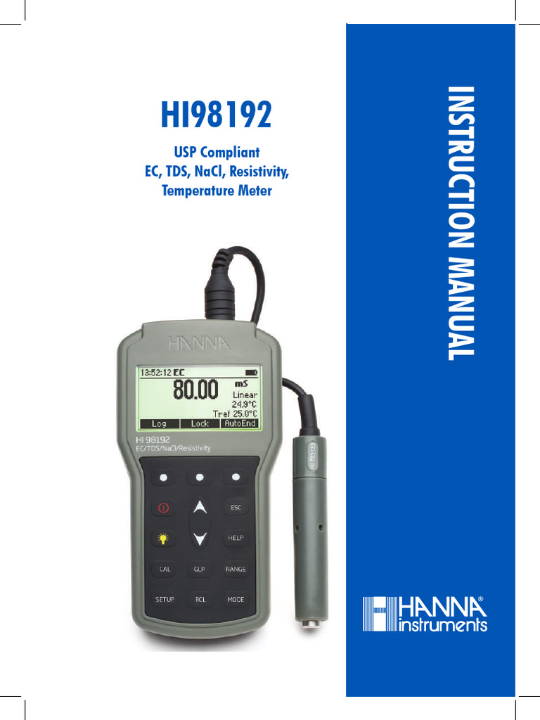 Hanna HI98192 Manual | PDF