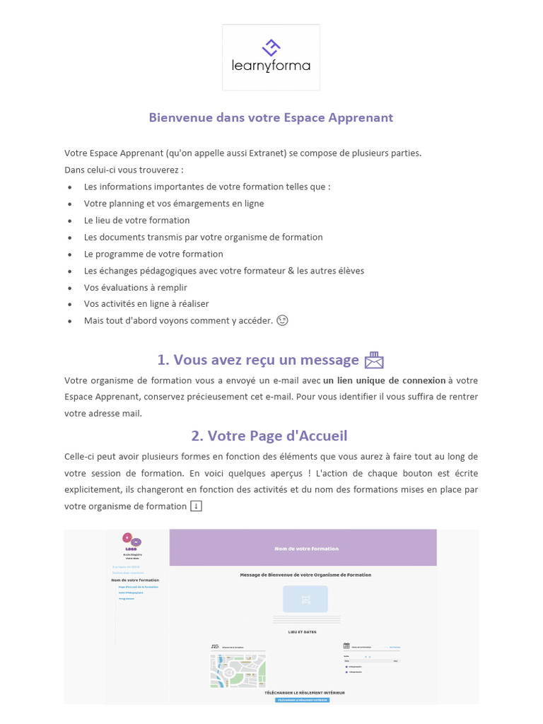 C3 - 9 - Guide de Fonctionnement de L'espace Apprenant | PDF