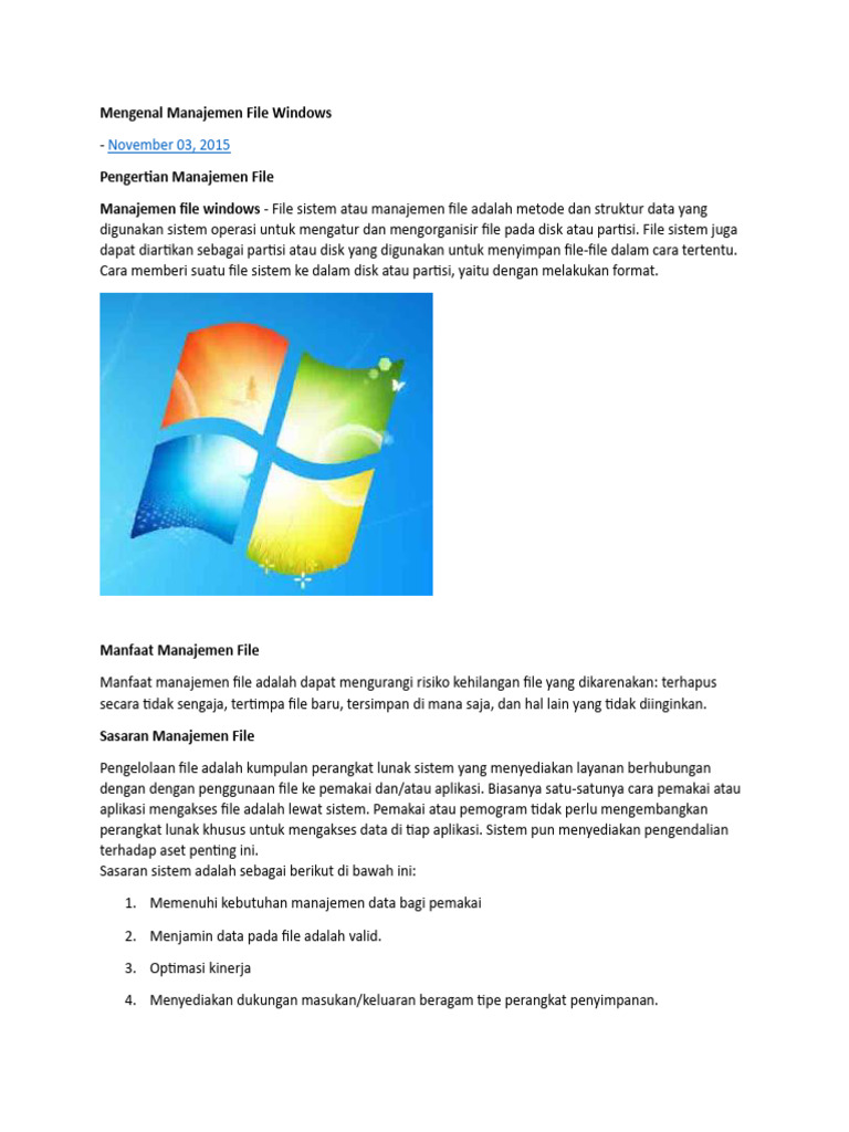 Mengenal Manajemen File Windows | PDF