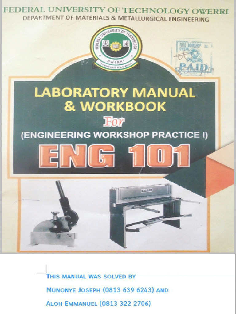 ENG 101 manual soln | PDF