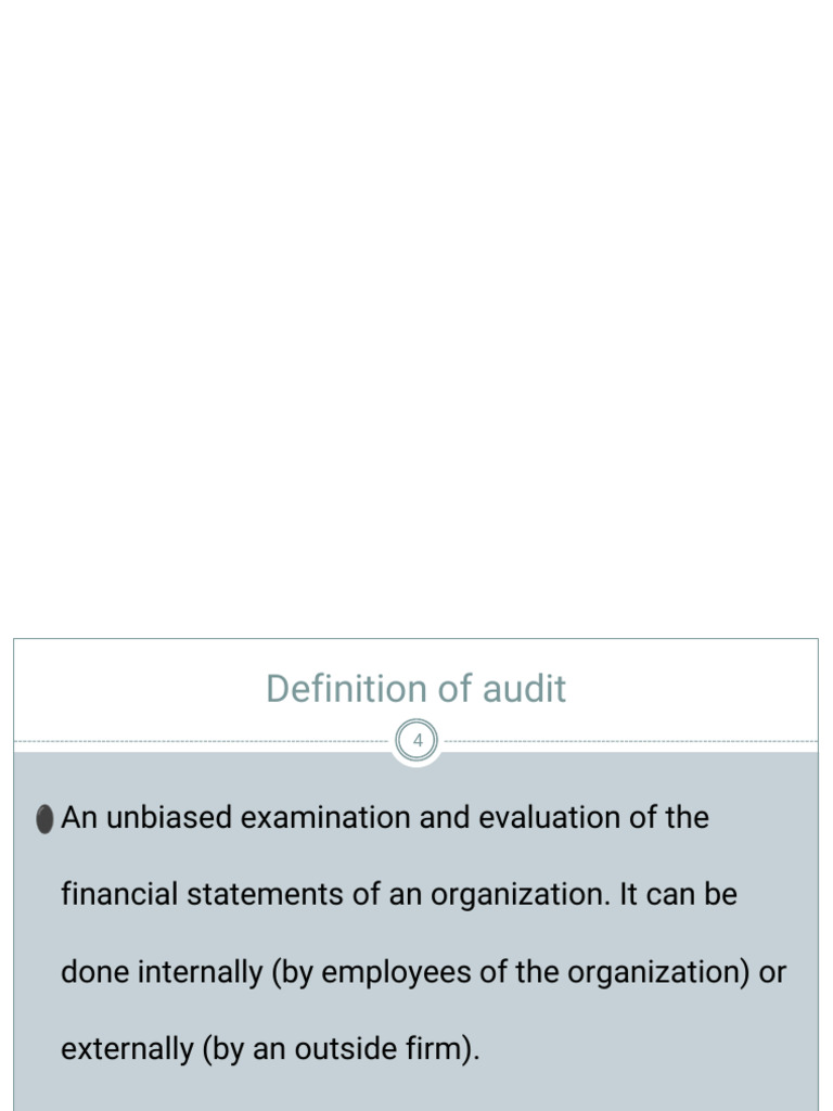 Auditing Note 1 | PDF