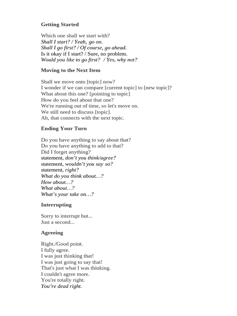 speaking part 3 | PDF