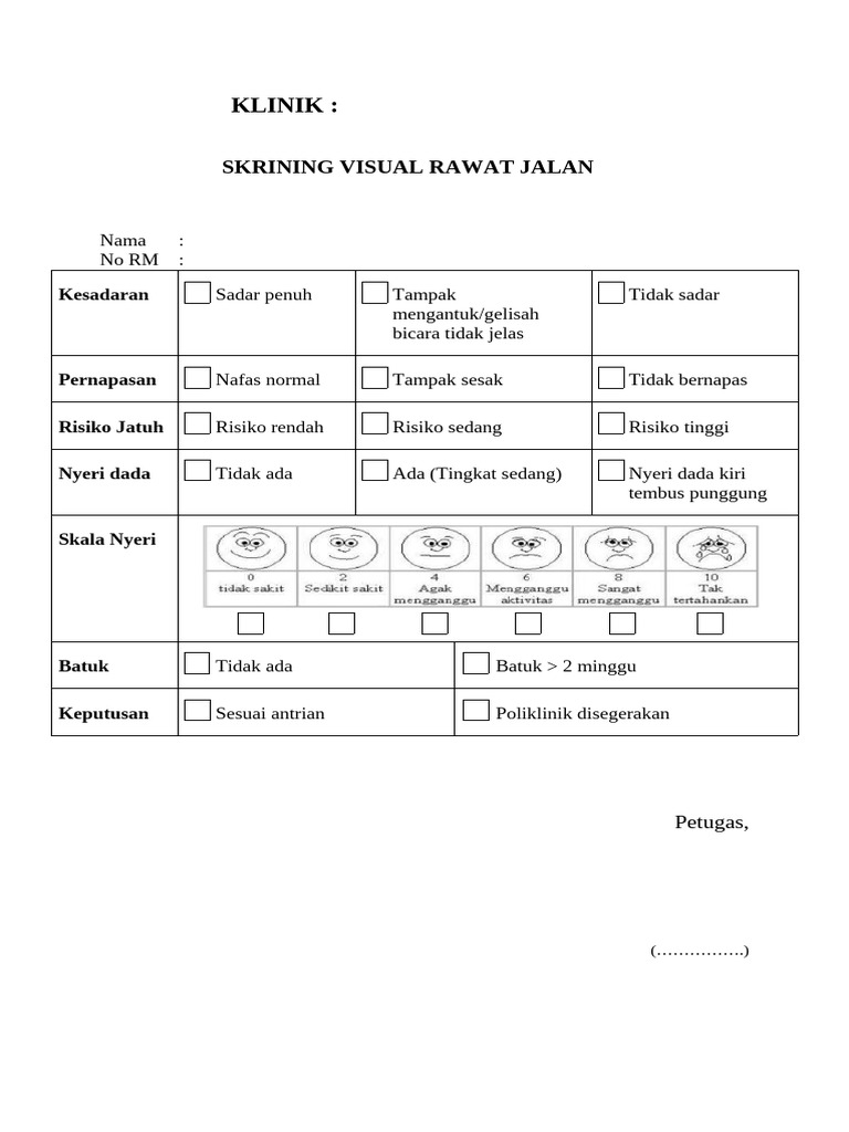Skrining Visual Rajal Fix | PDF