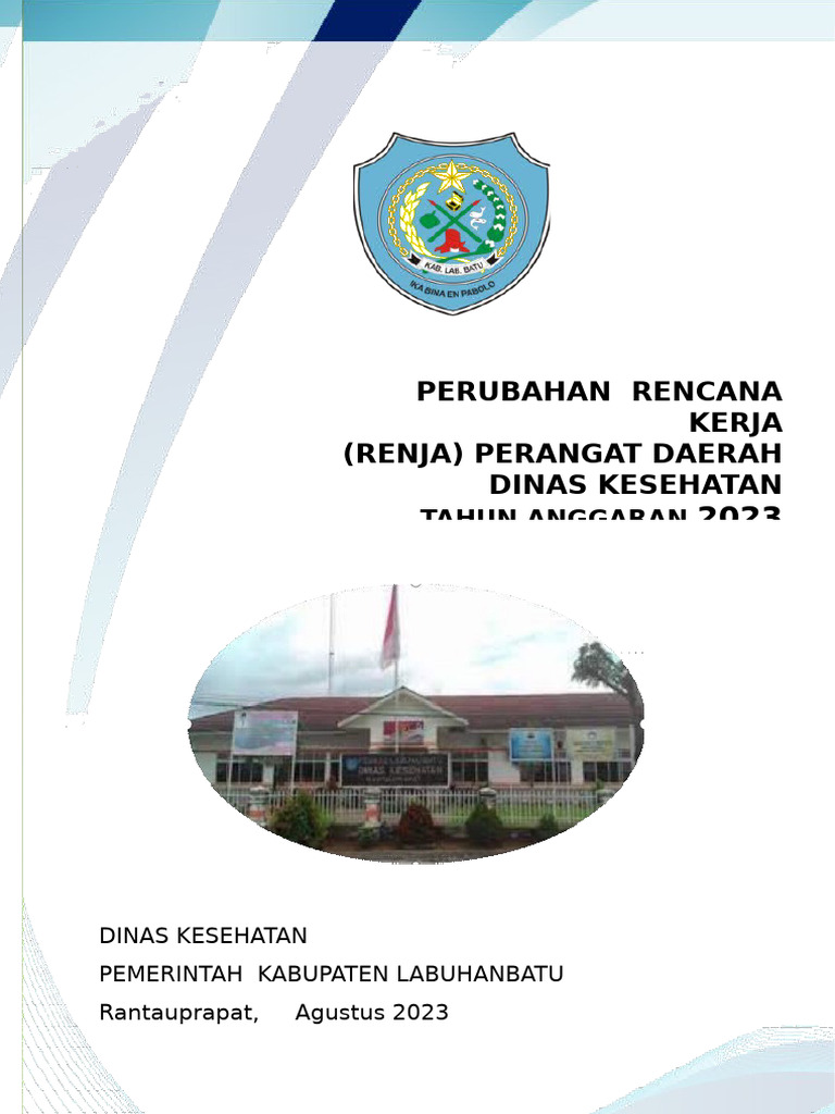 Cover Rancangan Akhir Renja 2023 | PDF
