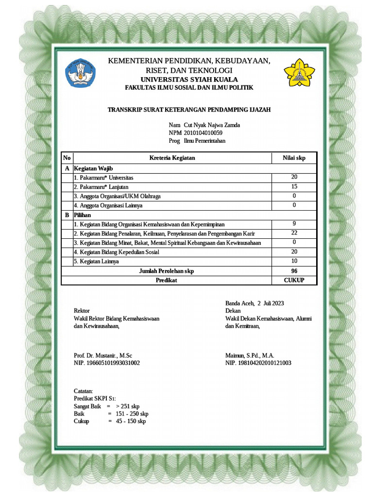 Form SKPI | PDF