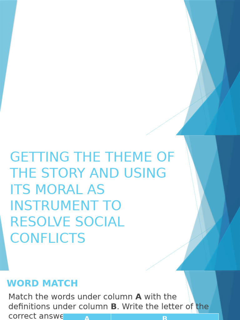 Getting Theme and Using Moral | PDF