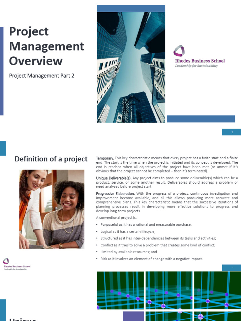 Part 2 Project Management Overview | PDF