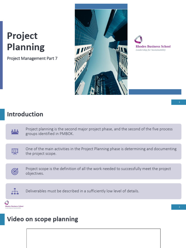 Part 7 Focus Areas of Project Planning | PDF | Project Management
