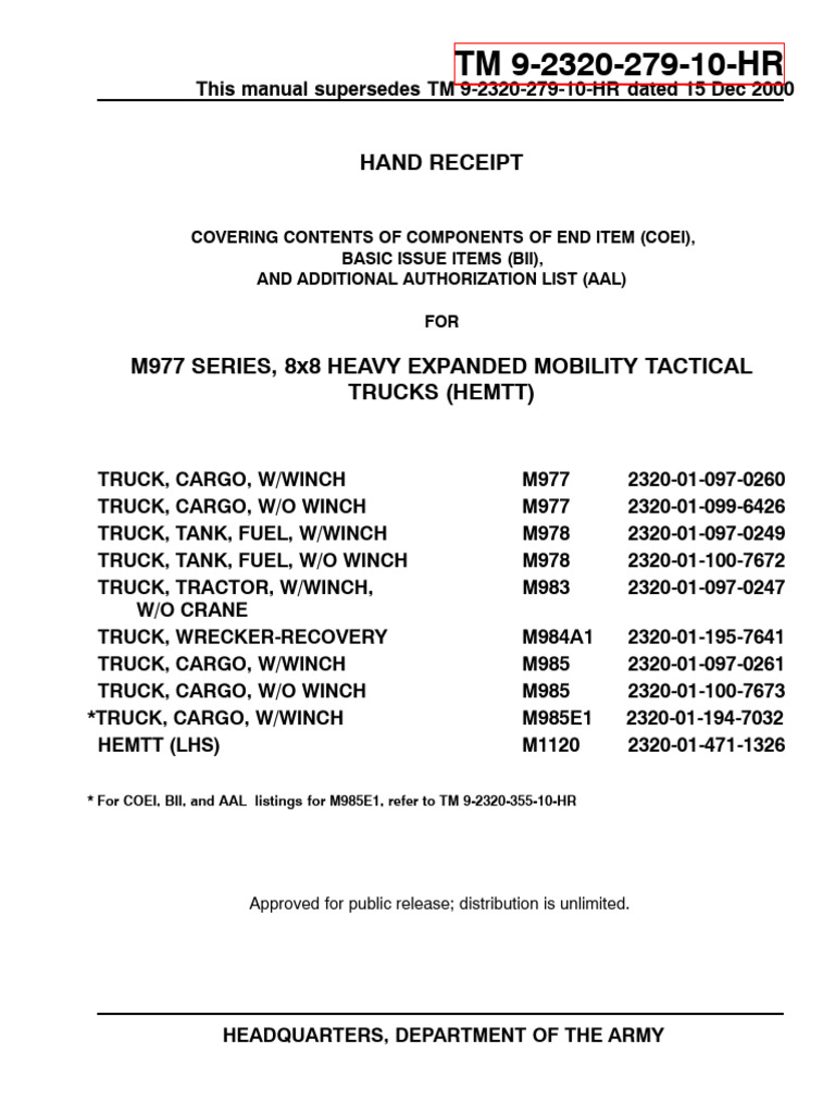 TM - 9 2320 279 10 HR | PDF