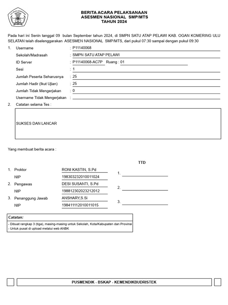 Asesmen Nasional - Tahun 202412 | PDF