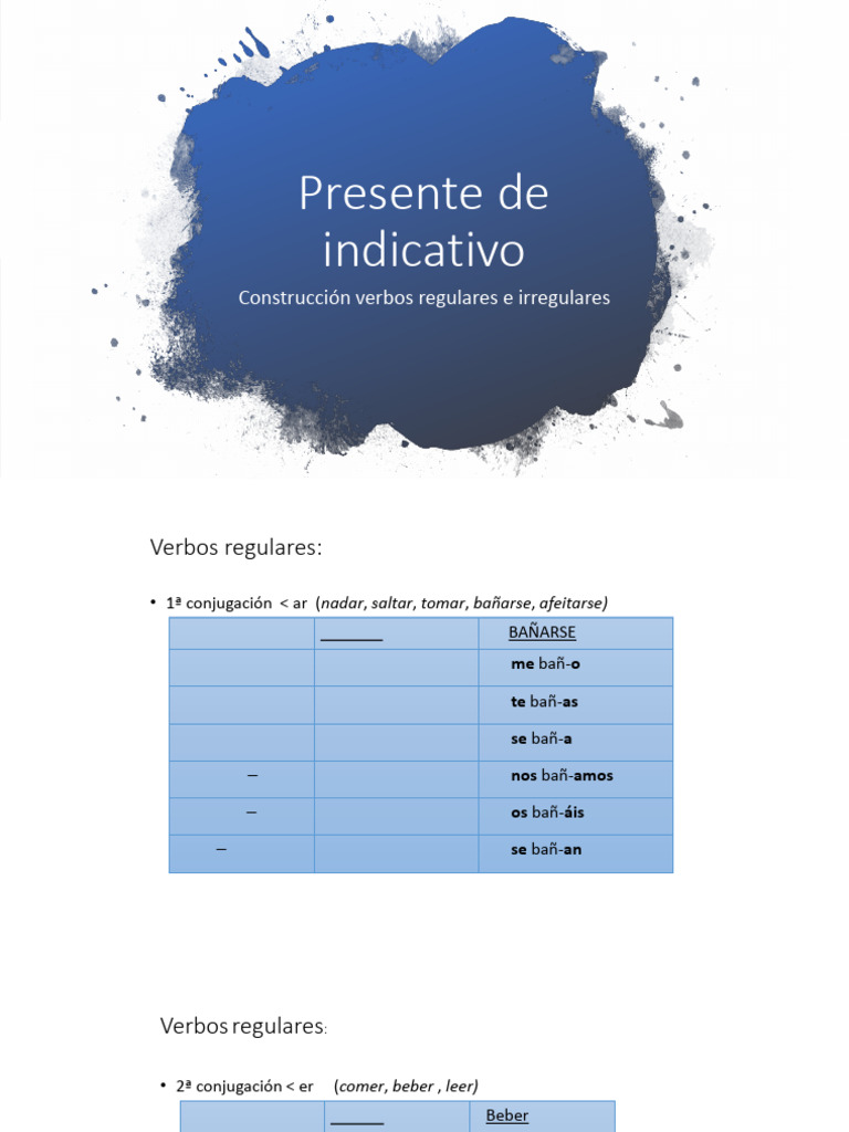 Presente de Indicativo | PDF