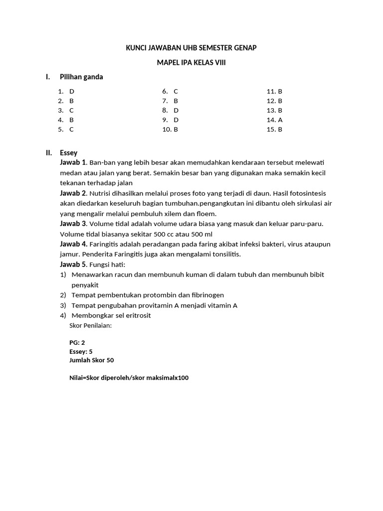 KC UHB Genap 22-23 | PDF