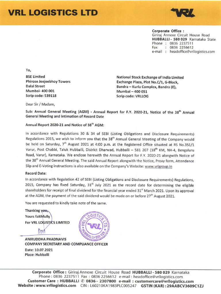 2021 22 Agm Notice | PDF