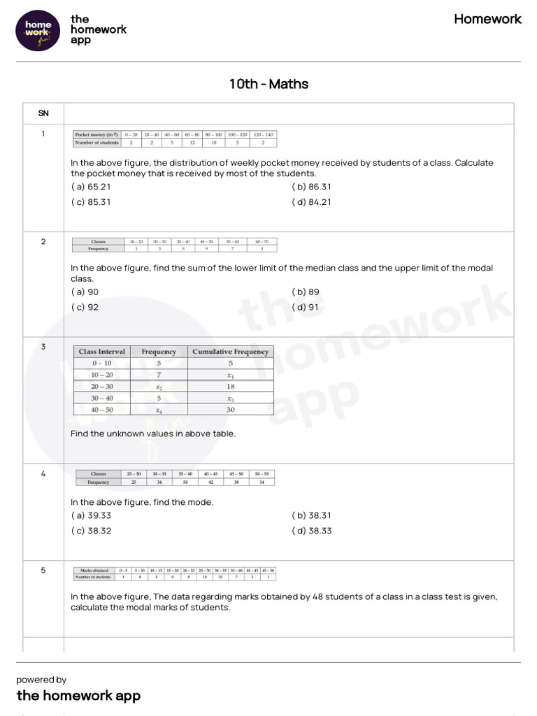 Maths Problems on Mean, Median, and Mode | PDF | Mean | Mode (Statistics)