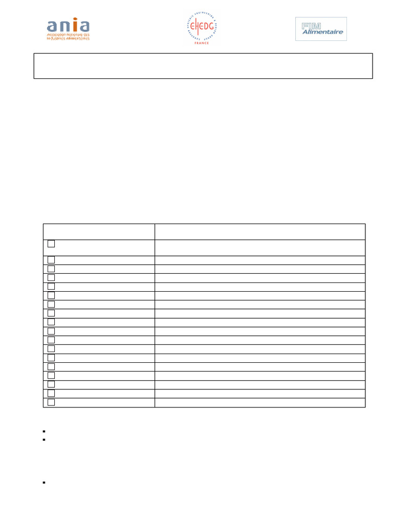 ANIA-EHEDG-FIM-14-0715-Modèle-DoC-V3 France | PDF