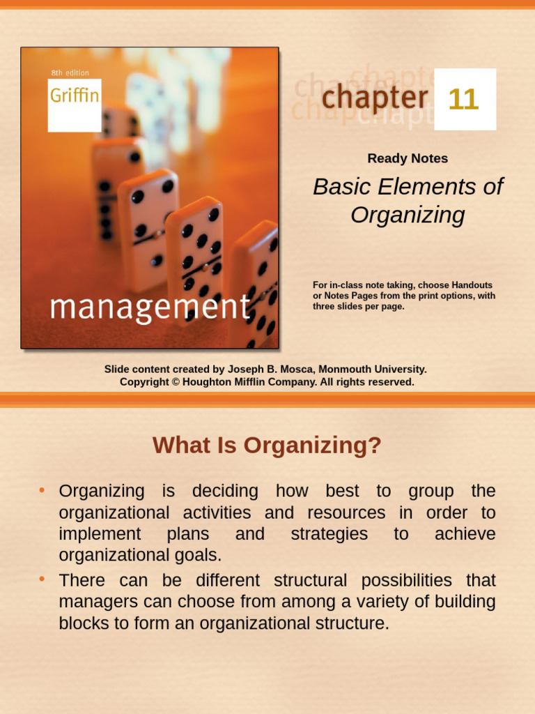11Basic elements of Organizing | PDF