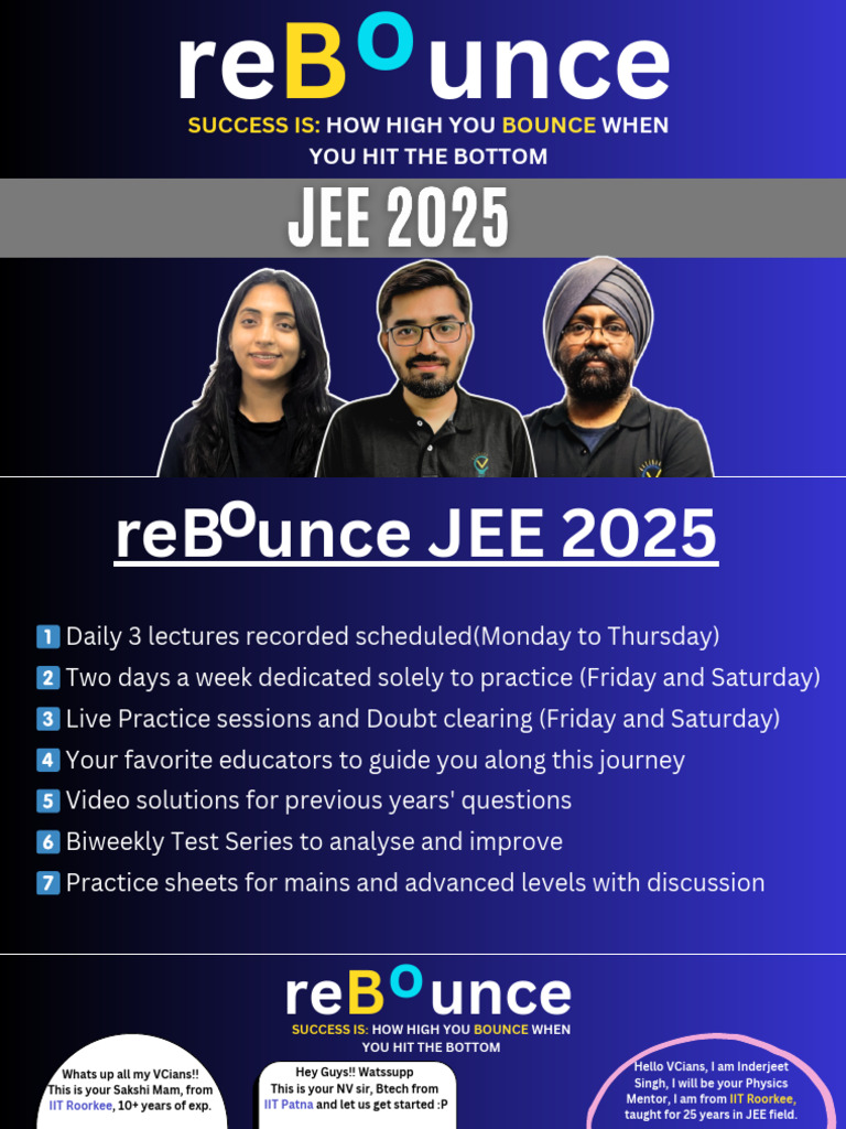 ReBounce JEE 2025 Brochure | PDF