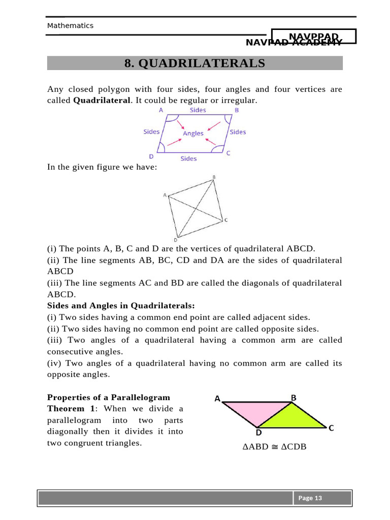 Quadrilaterals | PDF
