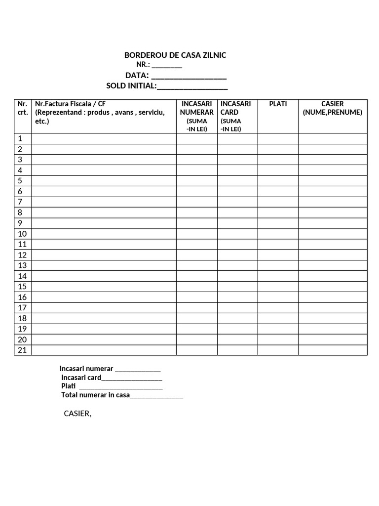 Borderou de Casa | PDF