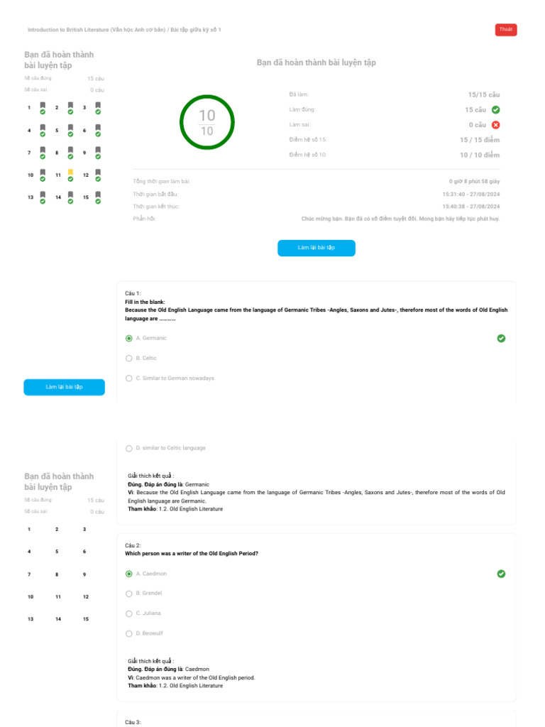 B N Ã Hoàn Thành Bài Luy NT P B N Ã Hoàn Thành Bài Luy NT P: 15 Câu 0 Câu | PDF