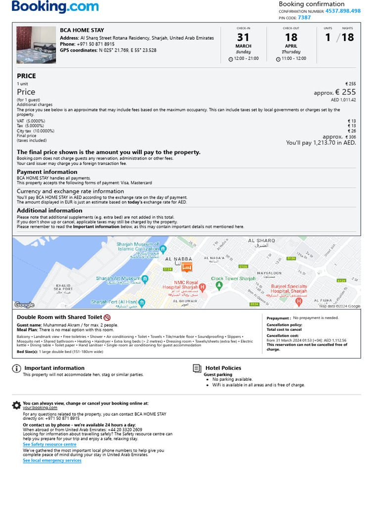 Booking.com_ Confirmation | PDF