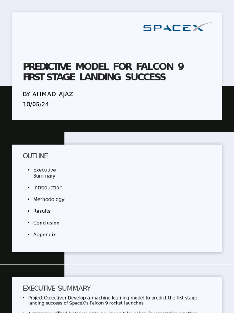 Predictive Model For Falcon 9 First Stage Landing | PDF