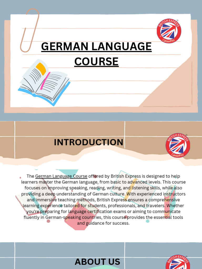 German Language Course in Delhi | PDF