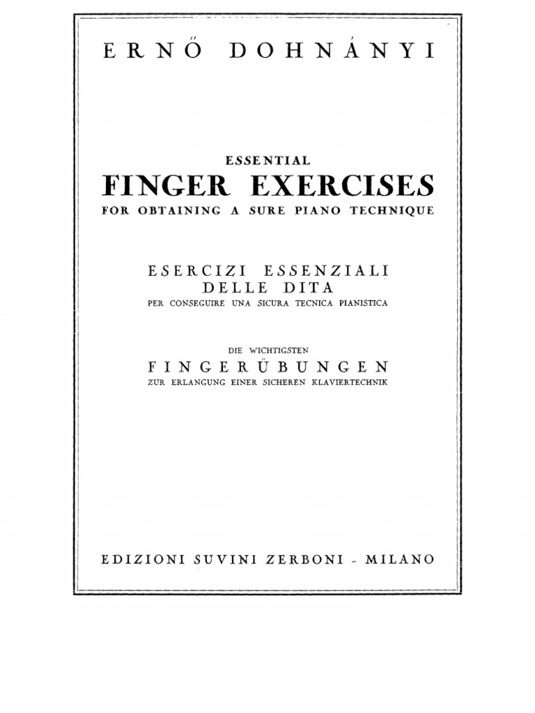 Dohnanyi - Essential Finger Exercises | PDF