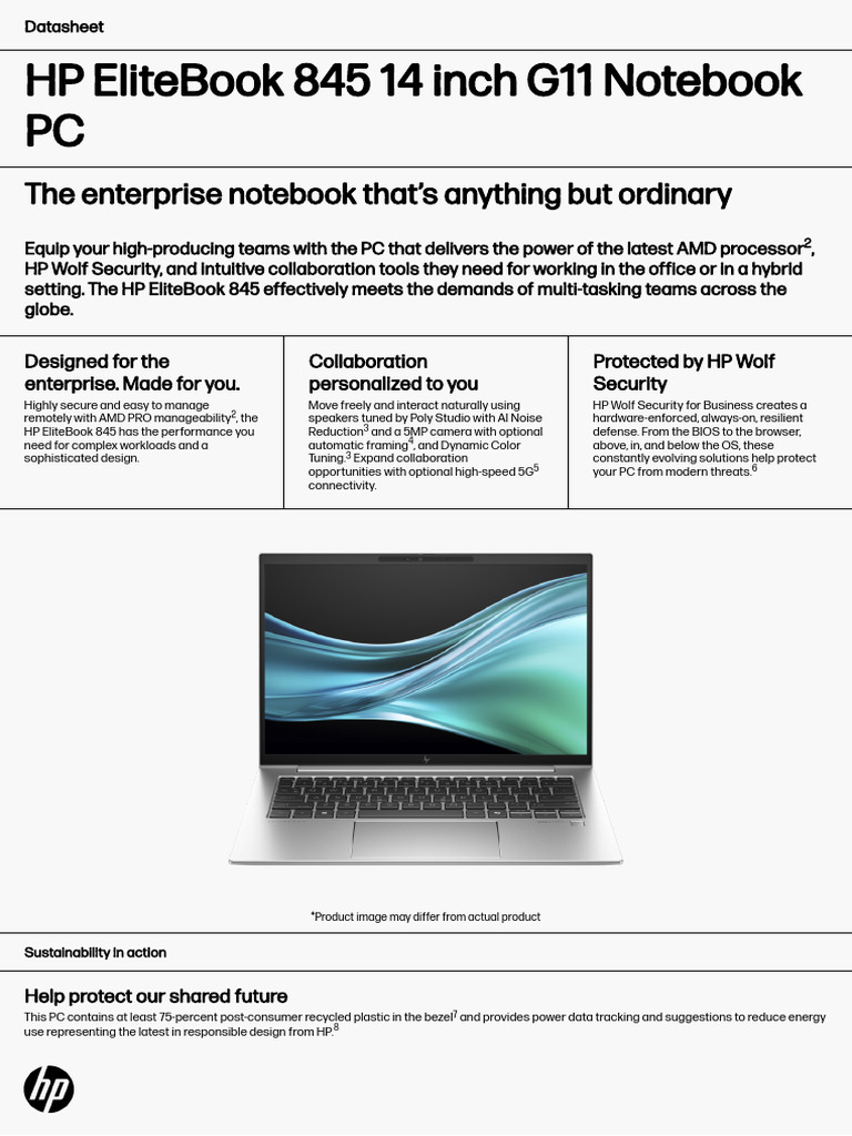 HP Elitebook 845 14 Inch G11 Notebook PC: The Enterprise Notebook That ...