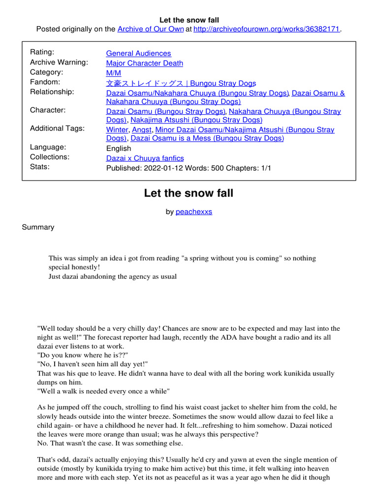 Let The Snow Fall | PDF