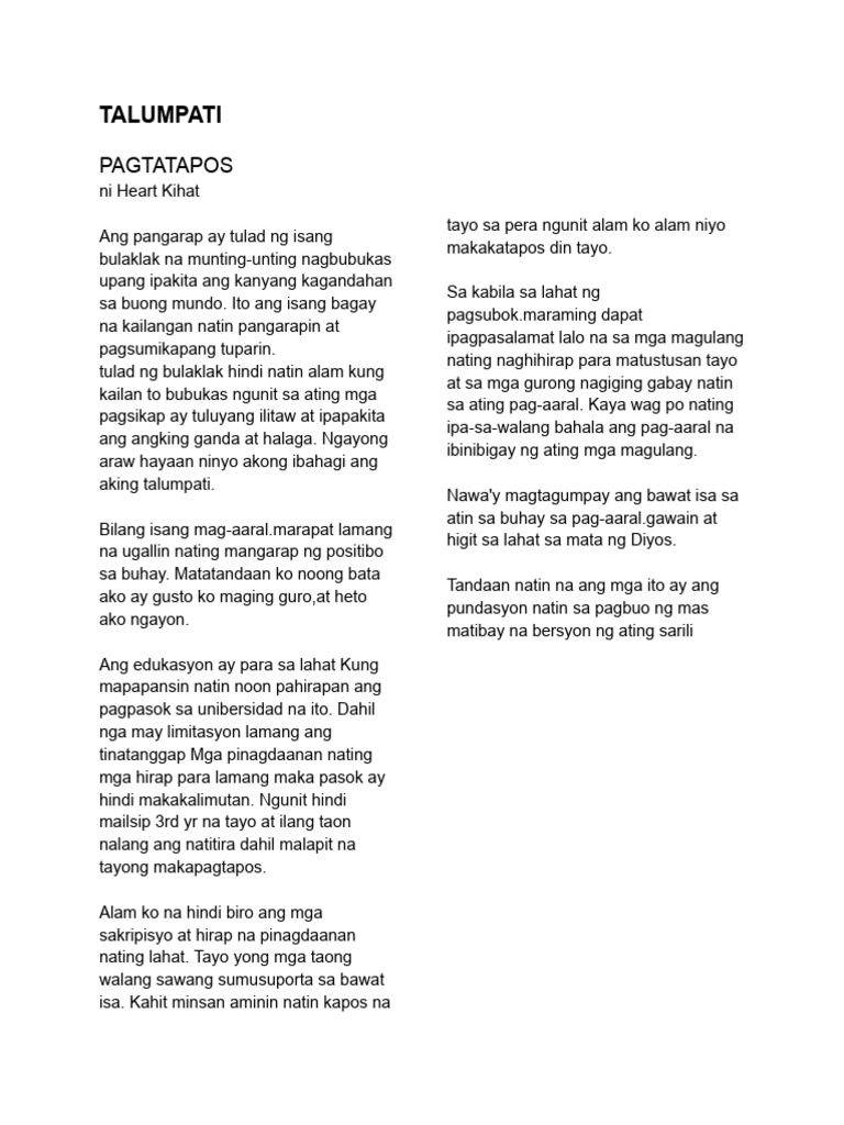 TALUMPATI - Heart | PDF