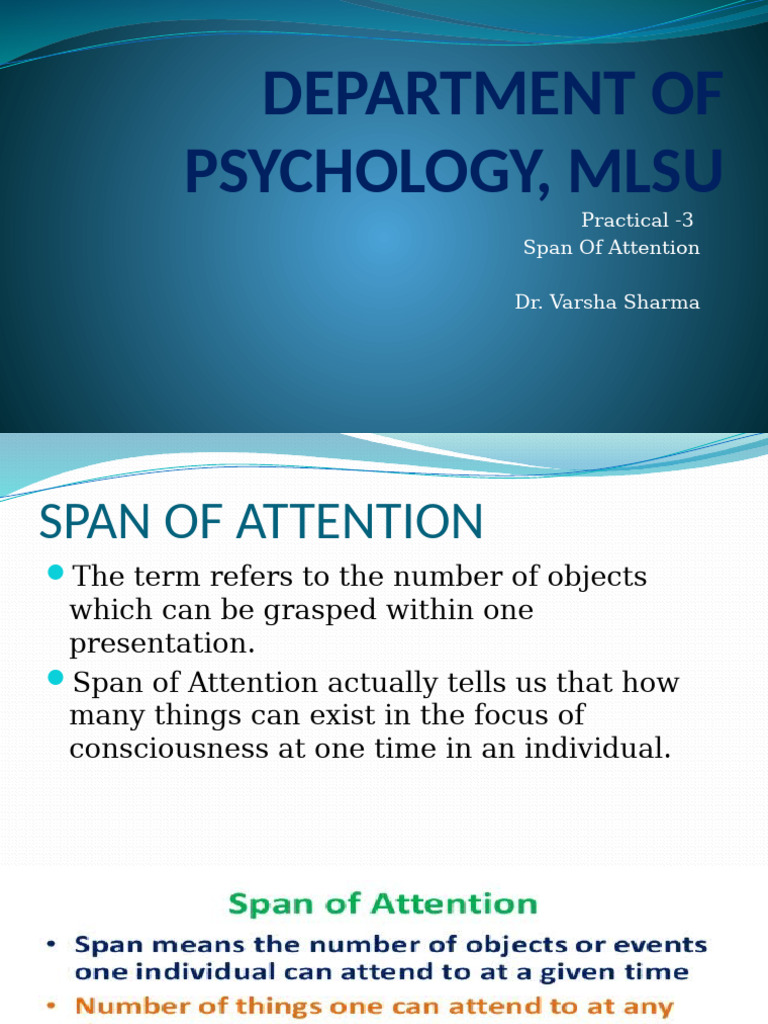 2592 - Practical 3 Span of Attention | PDF