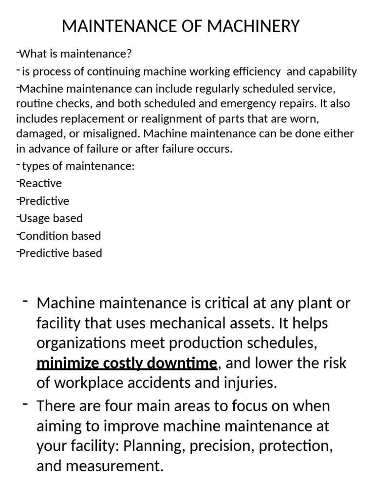 MAINTENANCE | PDF