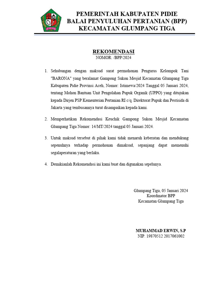 Rekom BPP | PDF