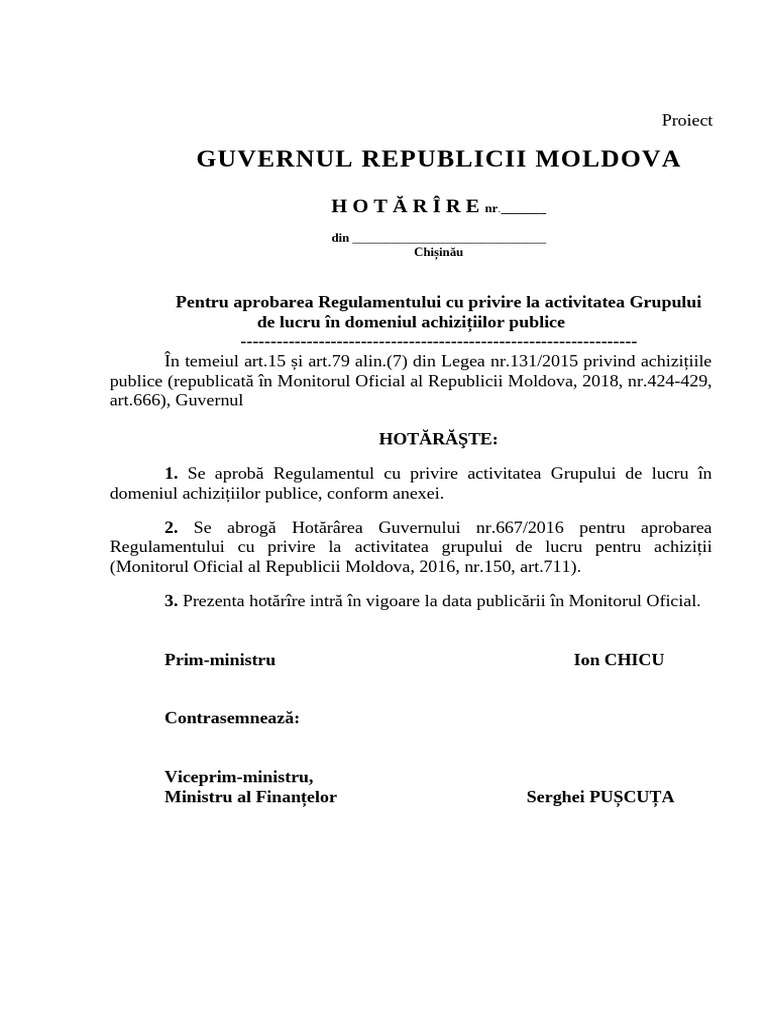 HG Regulament Grup de Lucru | PDF