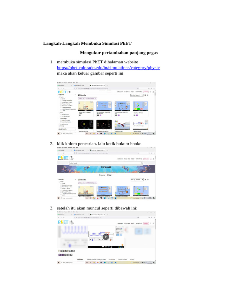 Langkah-Langkah PhET | PDF