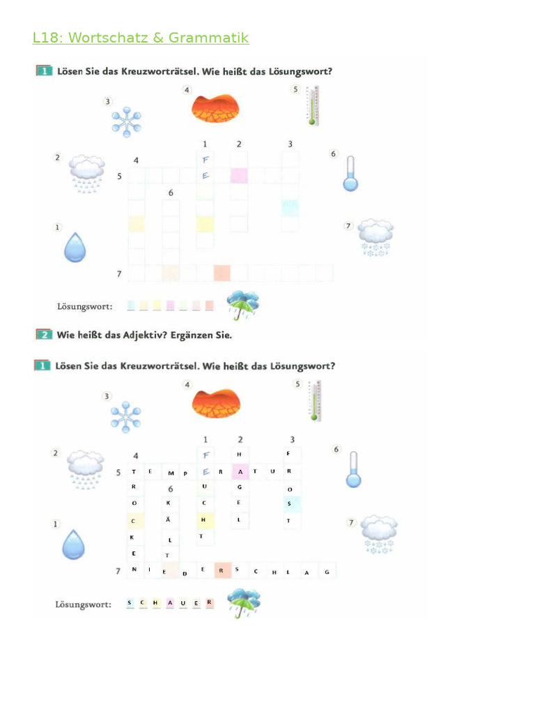 L18: Wortschatz & Grammatik | PDF